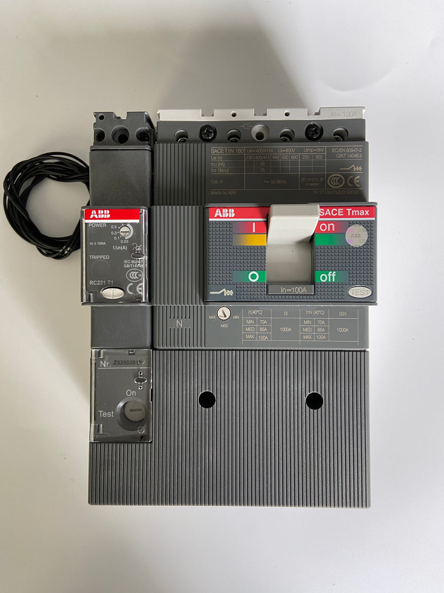 ABB MCCB TMAX RCCB XT1N160 TMD80/800FFC 4P+RC Inst 2TFH100495R1001 ...